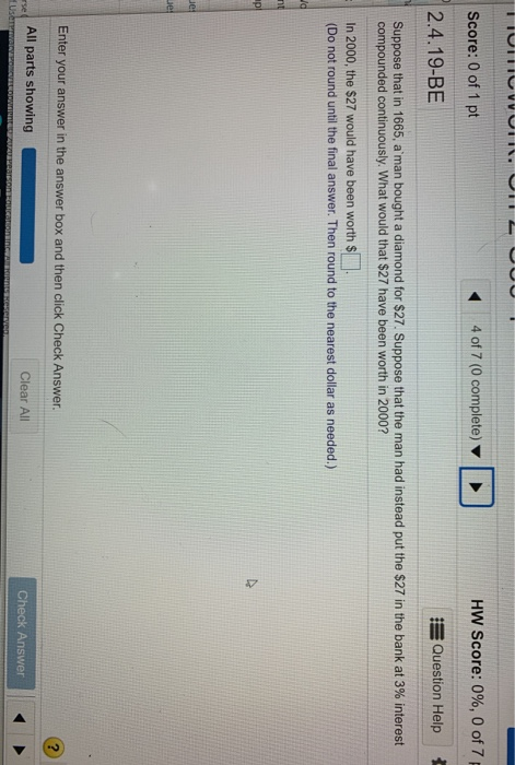 Solved Tili VVURI Score: 0 of 1 pt 4 of 7 (0 complete) HW | Chegg.com