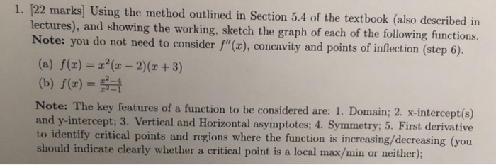 Solved 1. (22 marks] Using the method outlined in Section | Chegg.com