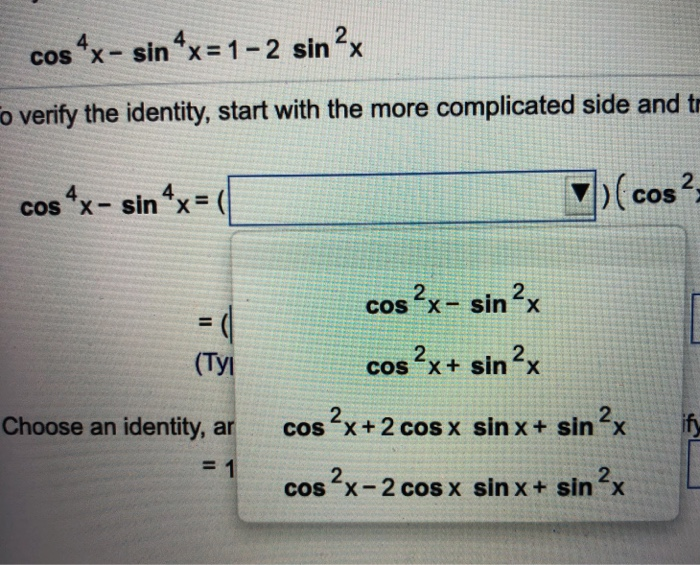 Solved Verify that the equation is an identity. cos *x - | Chegg.com