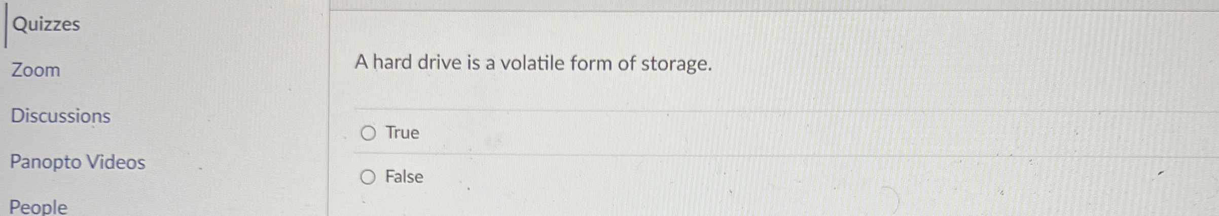 Solved A hard drive is a volatile form of storage.TrueFalse | Chegg.com
