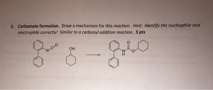 Solved 2. Carbamate formation. Draw a mechanism for this | Chegg.com