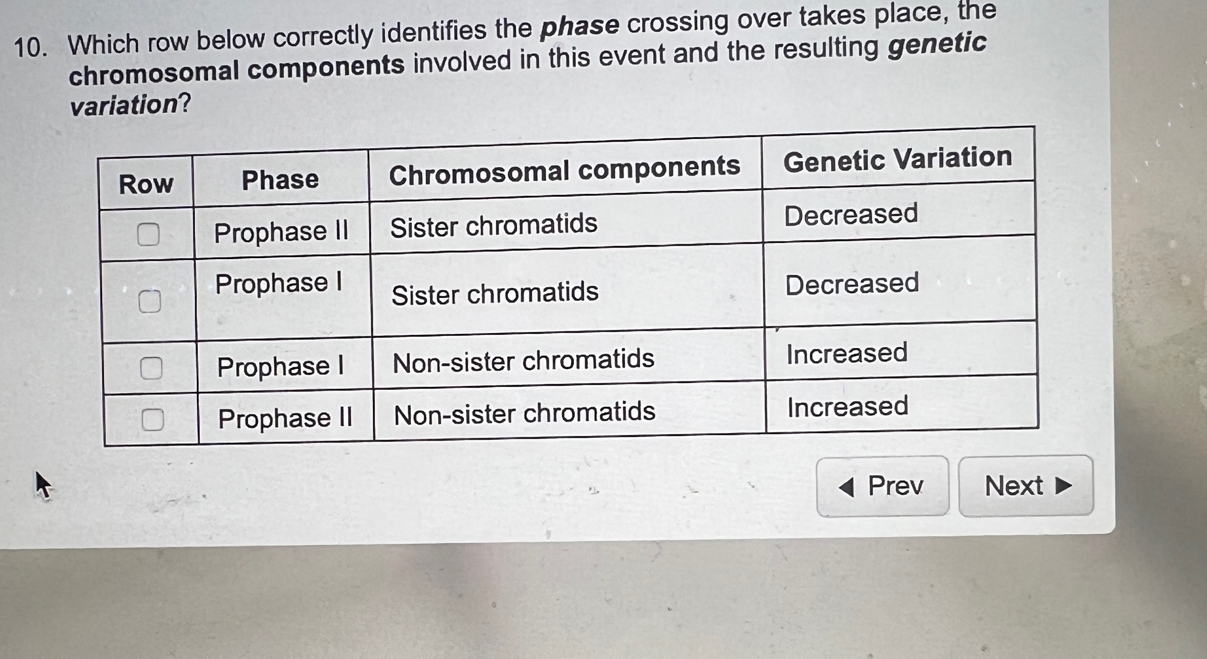 Solved Which row below correctly identifies the phase | Chegg.com