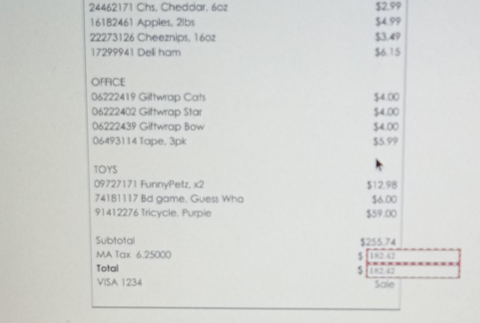 1. How much should Glenn's receipt list in the MA Tax | Chegg.com