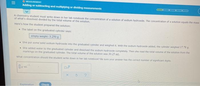 Solved = O MEASUREMENT Adding or subtracting and multiplying | Chegg.com