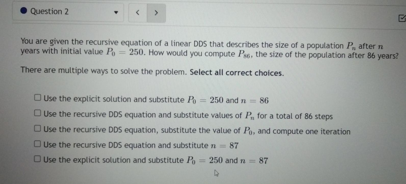 Solved Question 2 You are given the recursive equation of a | Chegg.com