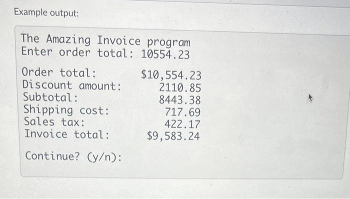 Solved Exercise 9-1: Enhance the Invoice program Use this | Chegg.com