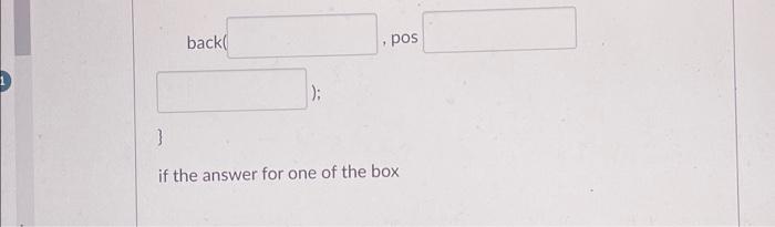 Solved The method back gets an array of chars and an index | Chegg.com