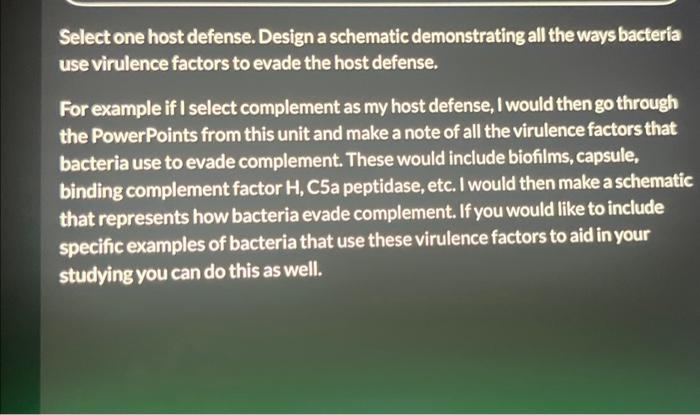 Solved Select one host defense. Design a schematic | Chegg.com