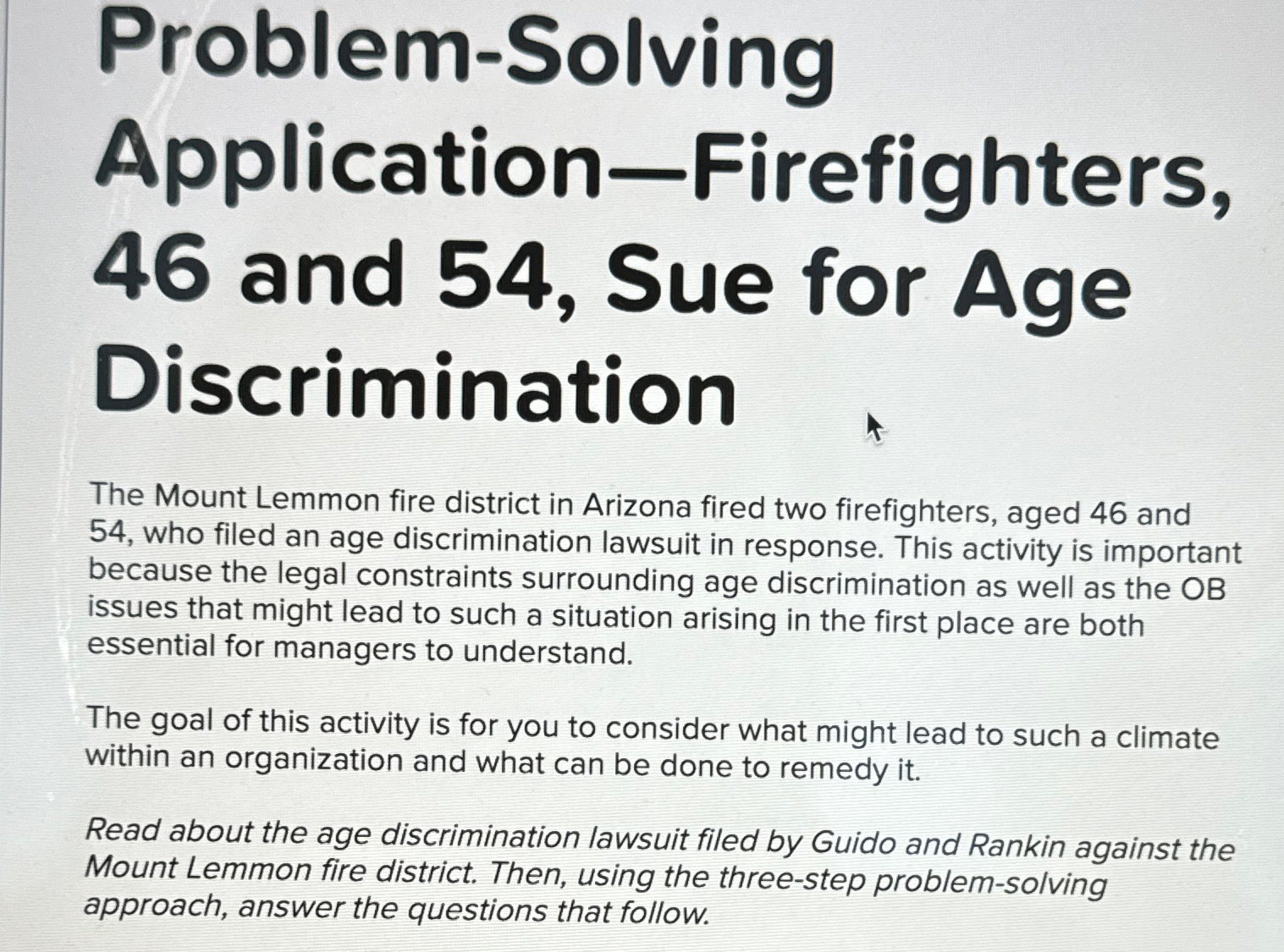 Solved Problem-SolvingApplication-Firefighters, 46 ﻿and 54, | Chegg.com