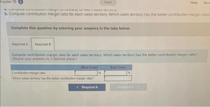 Solved Exercise 19−20 (Static) Contribution margin ratio by | Chegg.com