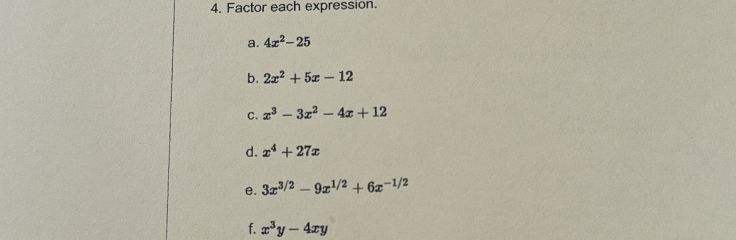 Solved Factor each | Chegg.com