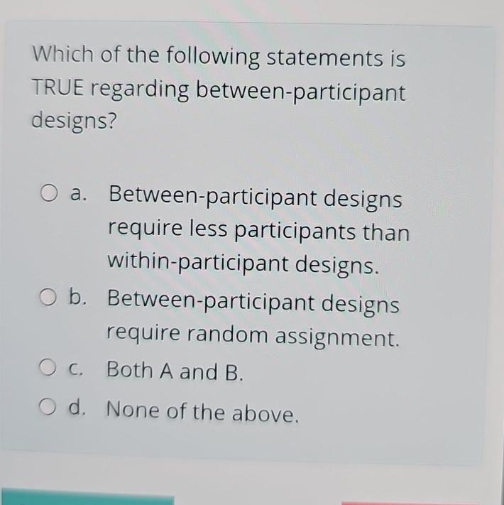 Solved Which of the following statements is TRUE regarding | Chegg.com