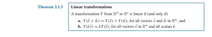 Solved Linear transformations A transformation T from Rm to | Chegg.com