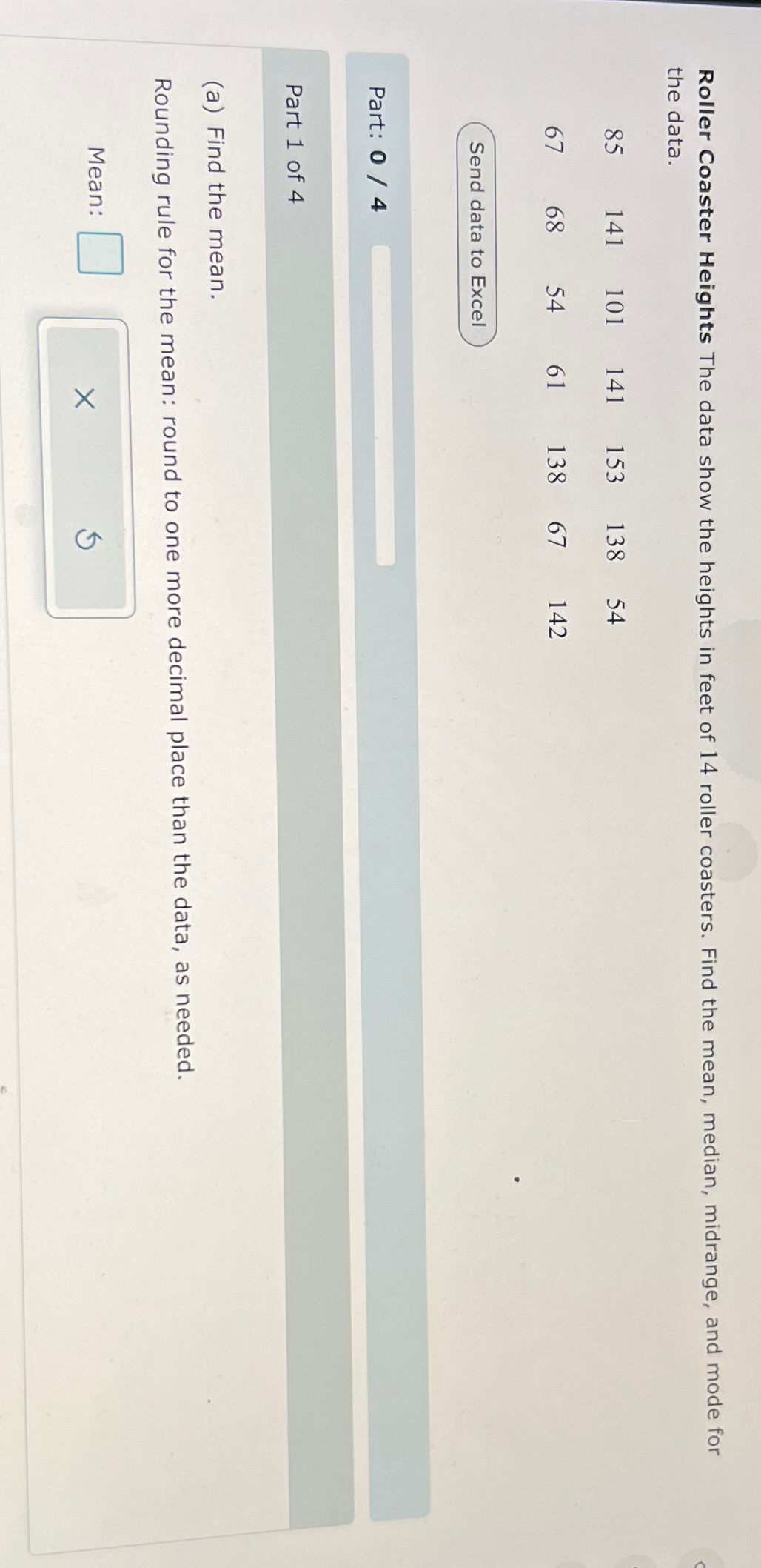 Solved Roller Coaster Heights The data show the heights in | Chegg.com