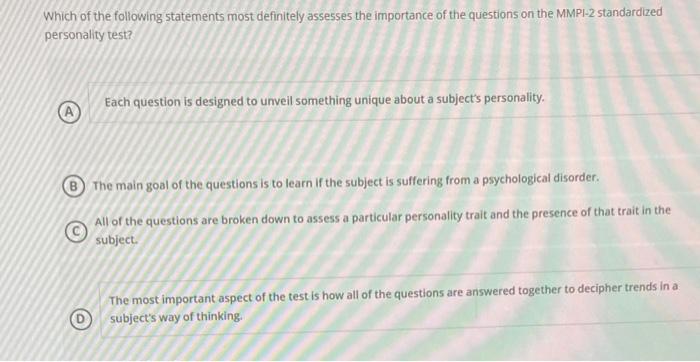 Solved Which of the following statements most definitely | Chegg.com