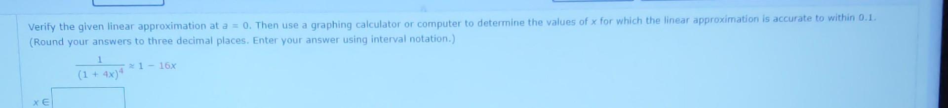 Solved verify the given linear approximation at a = 0. then | Chegg.com