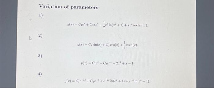 Solved all four problems (answer key is on right, i just | Chegg.com