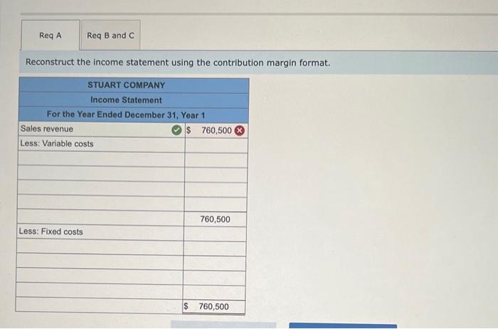 Solved a. Reconstruct the income statement using the | Chegg.com