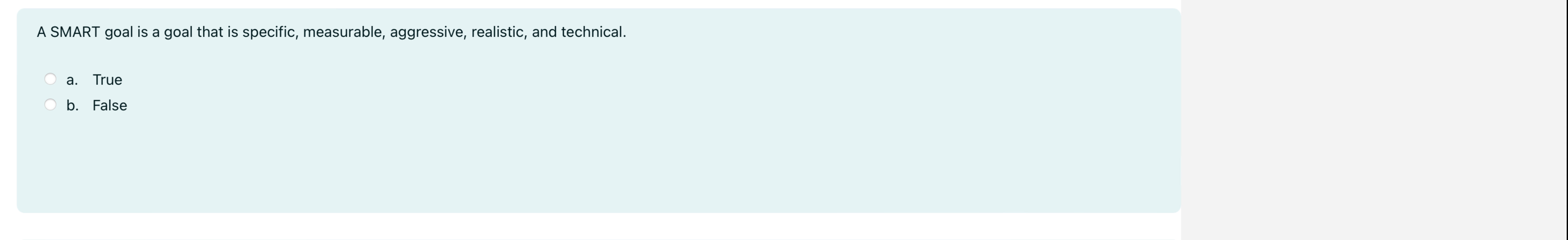 Solved A SMART goal is a goal that is specific, measurable, | Chegg.com