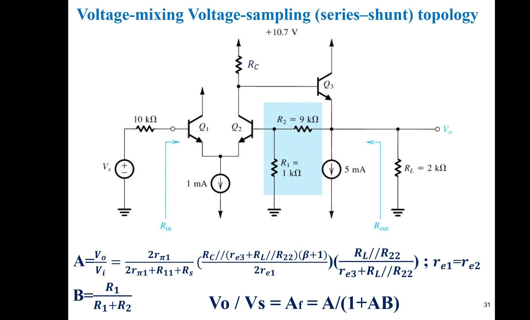 Solved Voltage-mixing Voltage-sampling (series-shunt) | Chegg.com