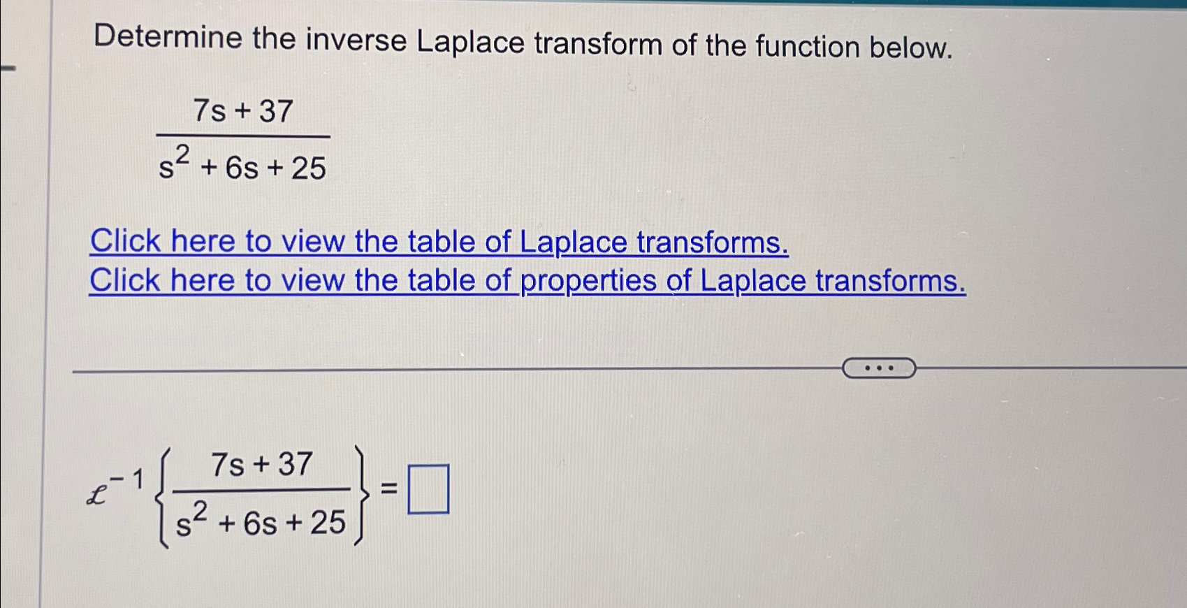 Determine the inverse Laplace transform of the | Chegg.com