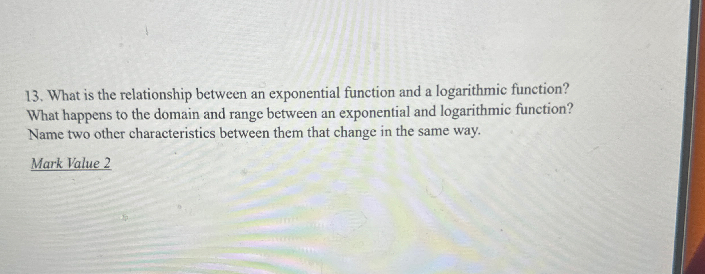 Solved What is the relationship between an exponential | Chegg.com