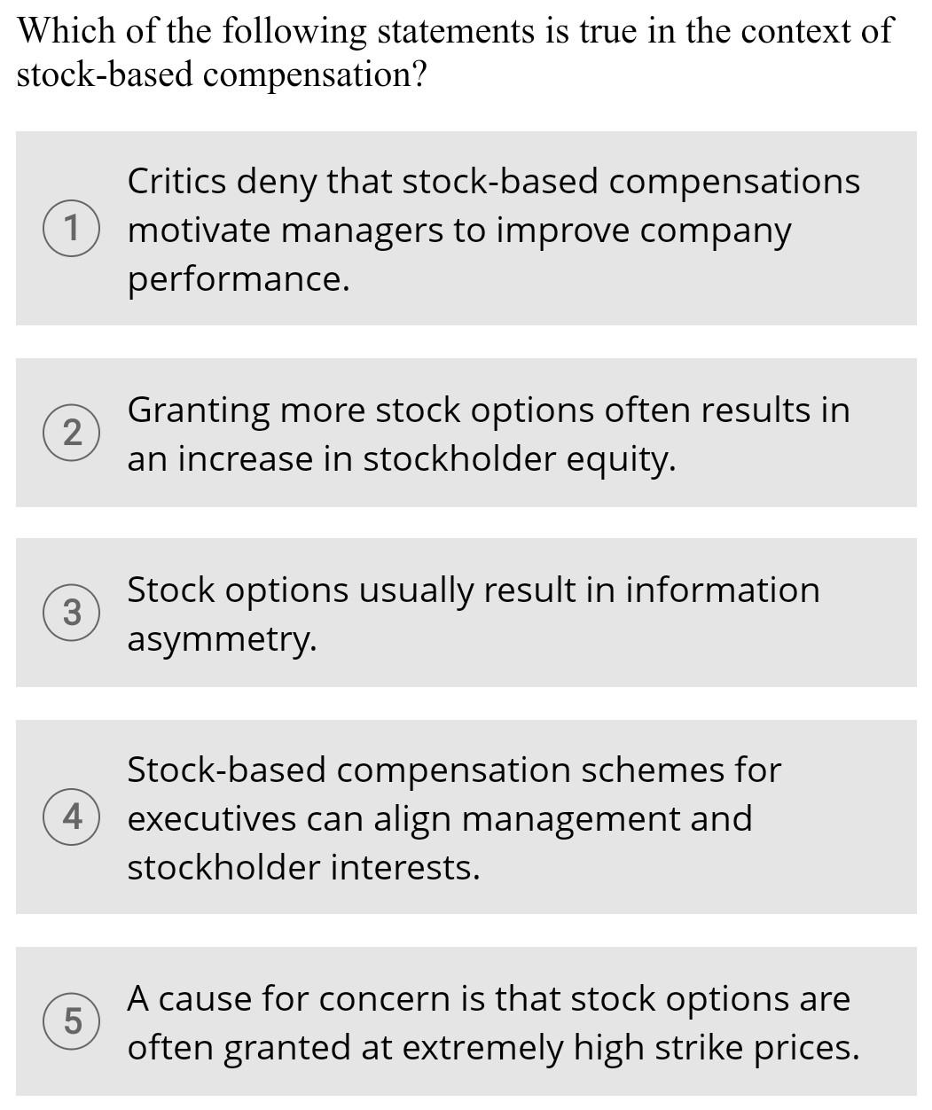 Solved Which of the following statements is true in the | Chegg.com