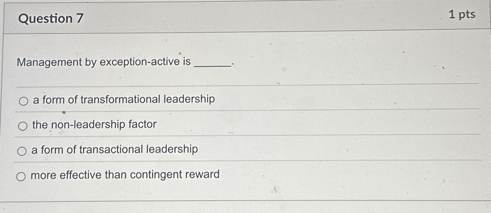 Solved Question 71 ﻿ptsManagement by exception-active isa | Chegg.com