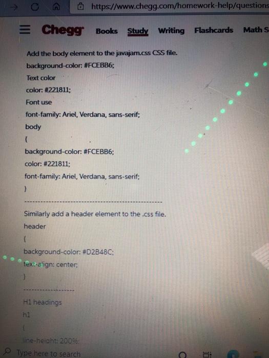 Solved #221811 JavaJam Coffee Bar Home Menu Music Jobs | Chegg.com