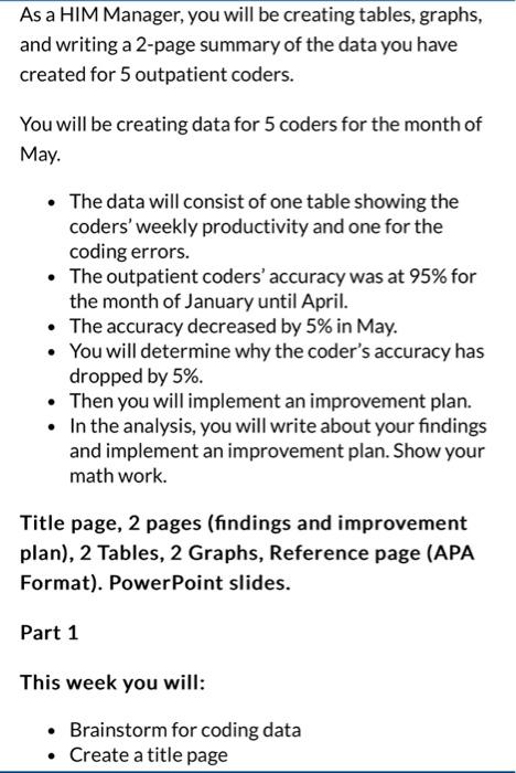 and writing a 2-page summary of the data you have | Chegg.com