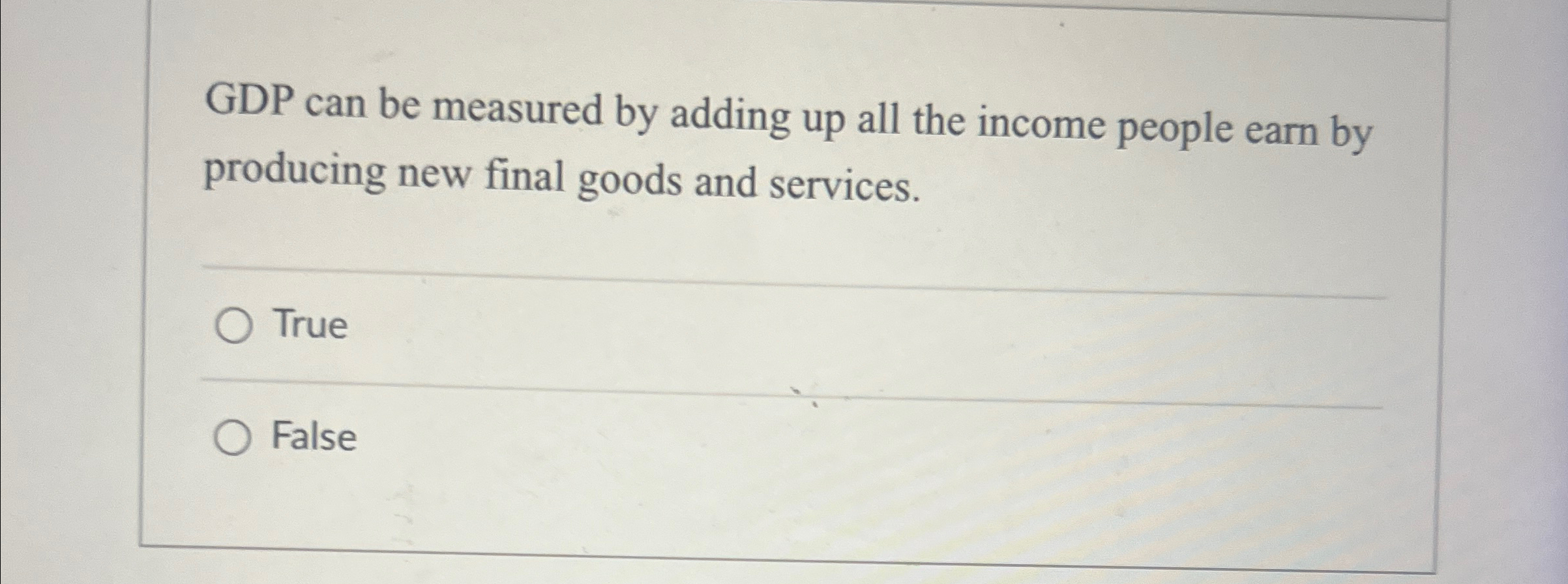 Solved GDP can be measured by adding up all the income | Chegg.com