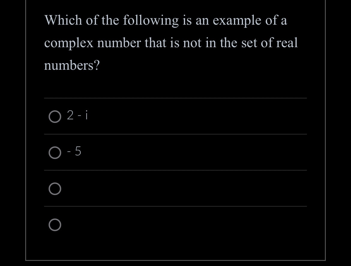 Solved Which of the following is an example of a complex | Chegg.com