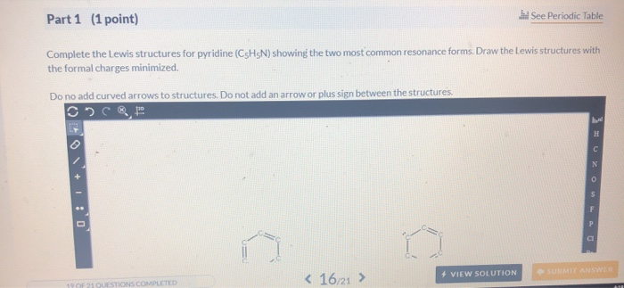 Solved Part 1 (1 point) See Periodic Table Complete the | Chegg.com
