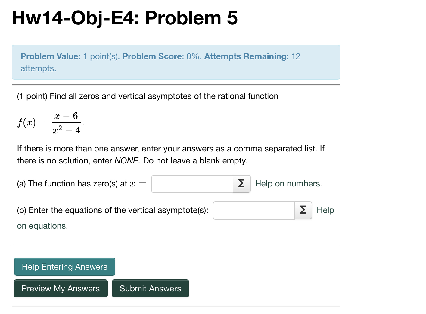 Solved Hw14-Obj-E4: Problem 5Problem Value: 1 point(s). | Chegg.com Solved Hw14-Obj-E4: Problem 5Problem Value: 1 point(s). | Chegg.com