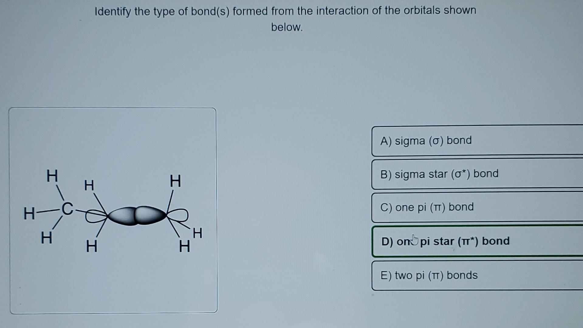 Solved Identify the type of bond(s) formed from the | Chegg.com