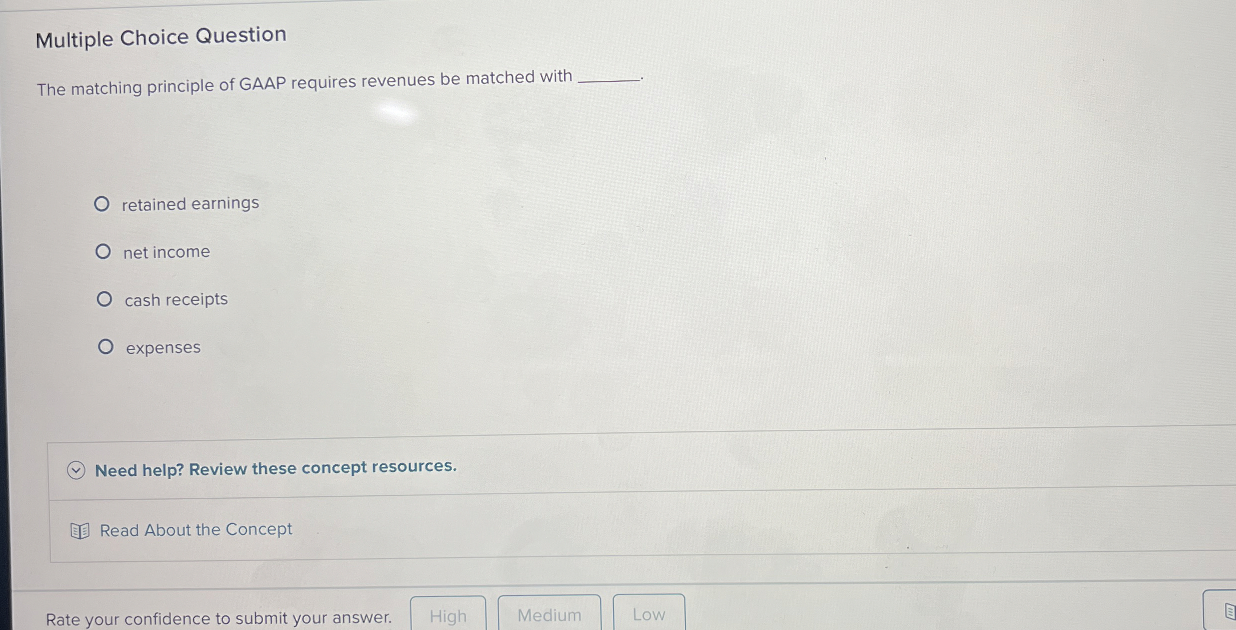 Solved Multiple Choice QuestionThe matching principle of | Chegg.com