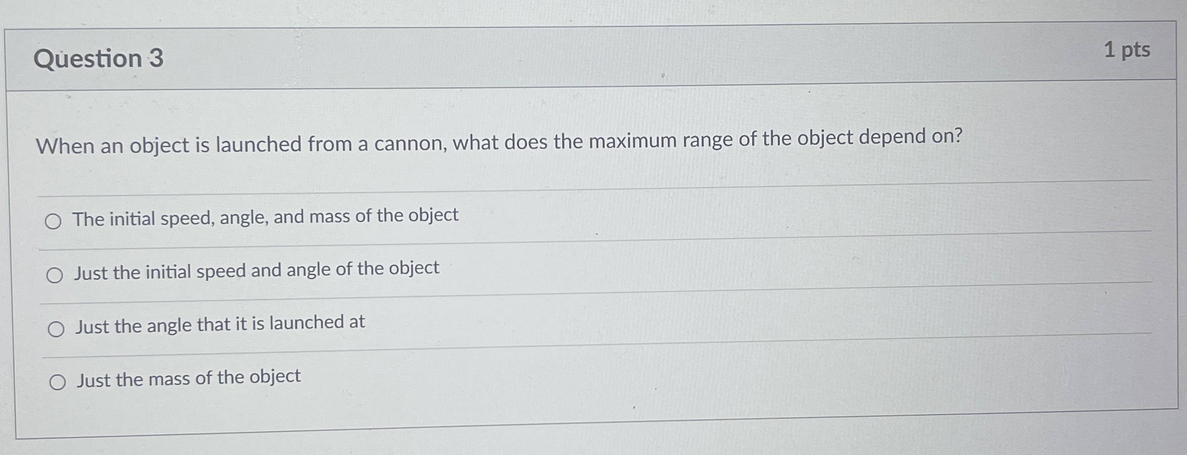 Solved Question 3When an object is launched from a cannon, | Chegg.com