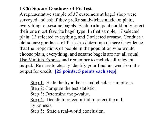 Solved 1 Chi-Square Goodness-of-Fit Test A representative | Chegg.com