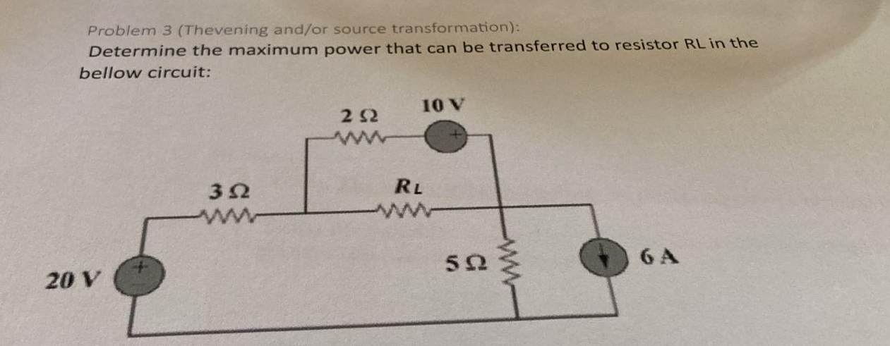 Solved Problem 3 (Thevening and/or source | Chegg.com