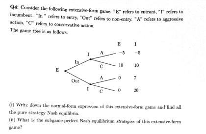 Solved Consider the following extensive-form game. "E" | Chegg.com