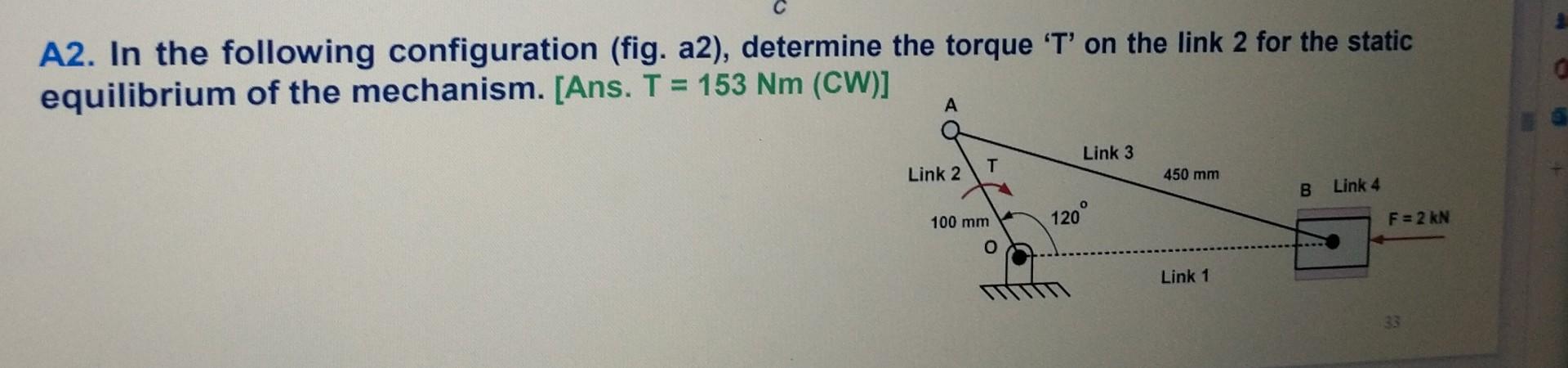 Solved A2. In the following configuration (fig. a2), | Chegg.com