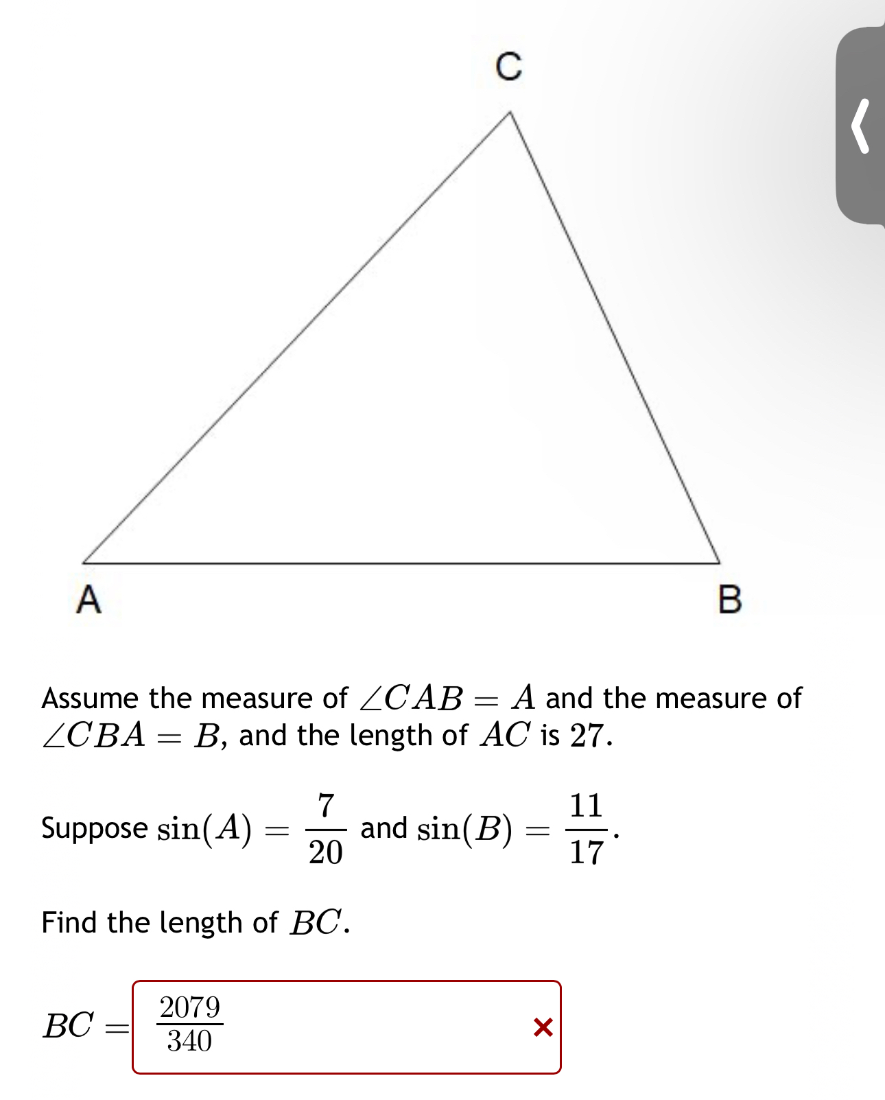 Solved Assume the measure of ??CAB=A and the measure of | Chegg.com