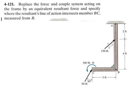 Solved Replace the force and couple system acting on the | Chegg.com