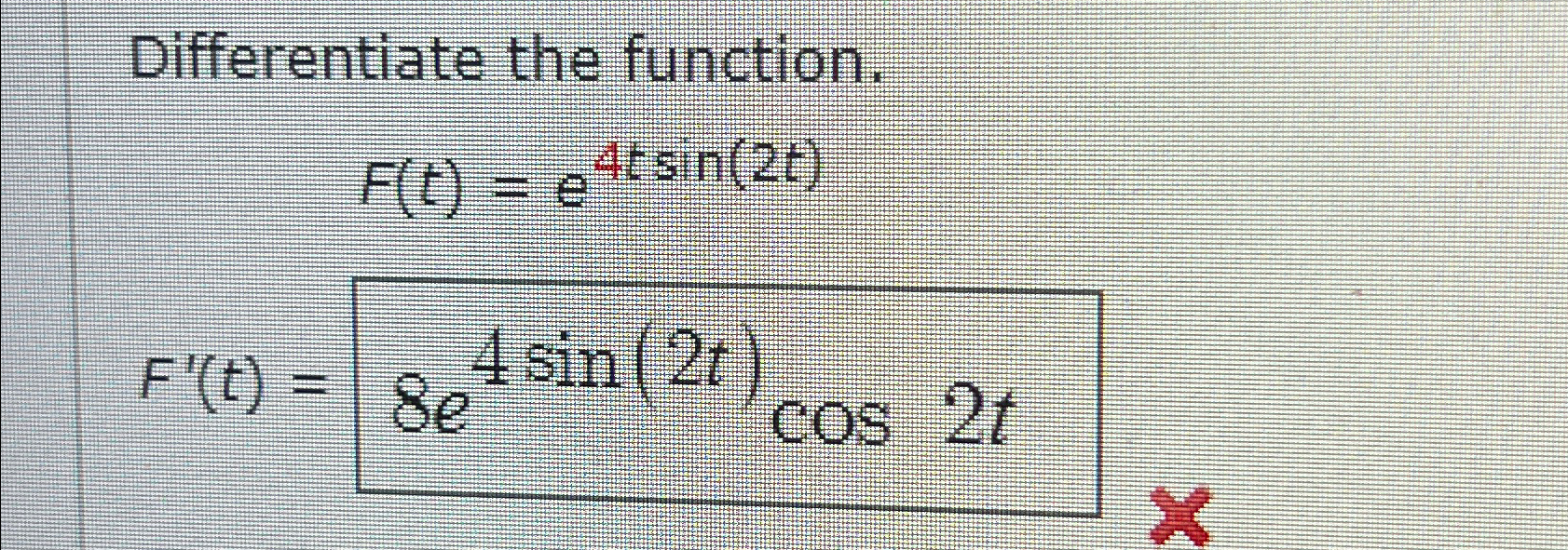 Solved Differentiate the | Chegg.com