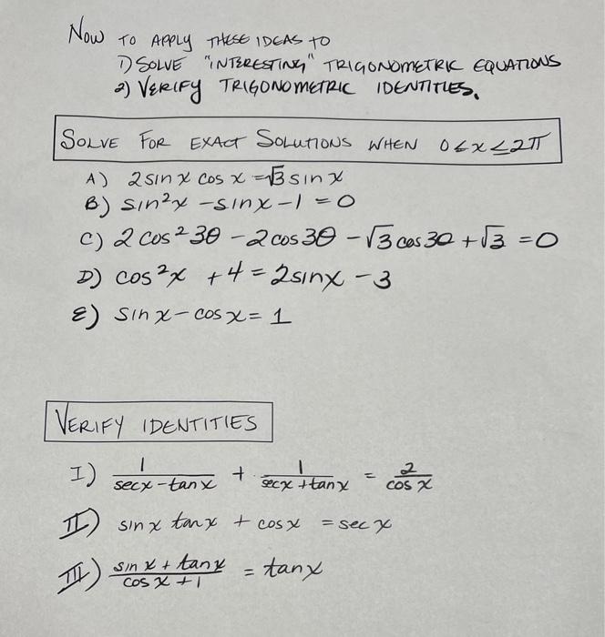 Solved Now to apply THESE IDCAS to 1) SOLVE "INTRESTInG" | Chegg.com
