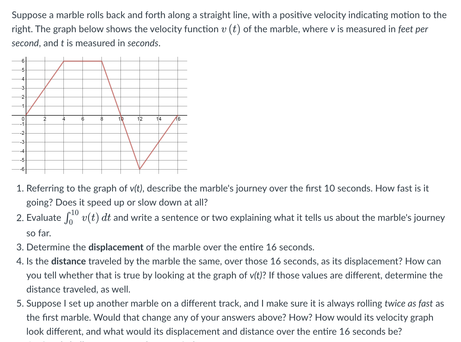 Solved only do part 4 ﻿and 5 .Suppose a marble rolls back | Chegg.com