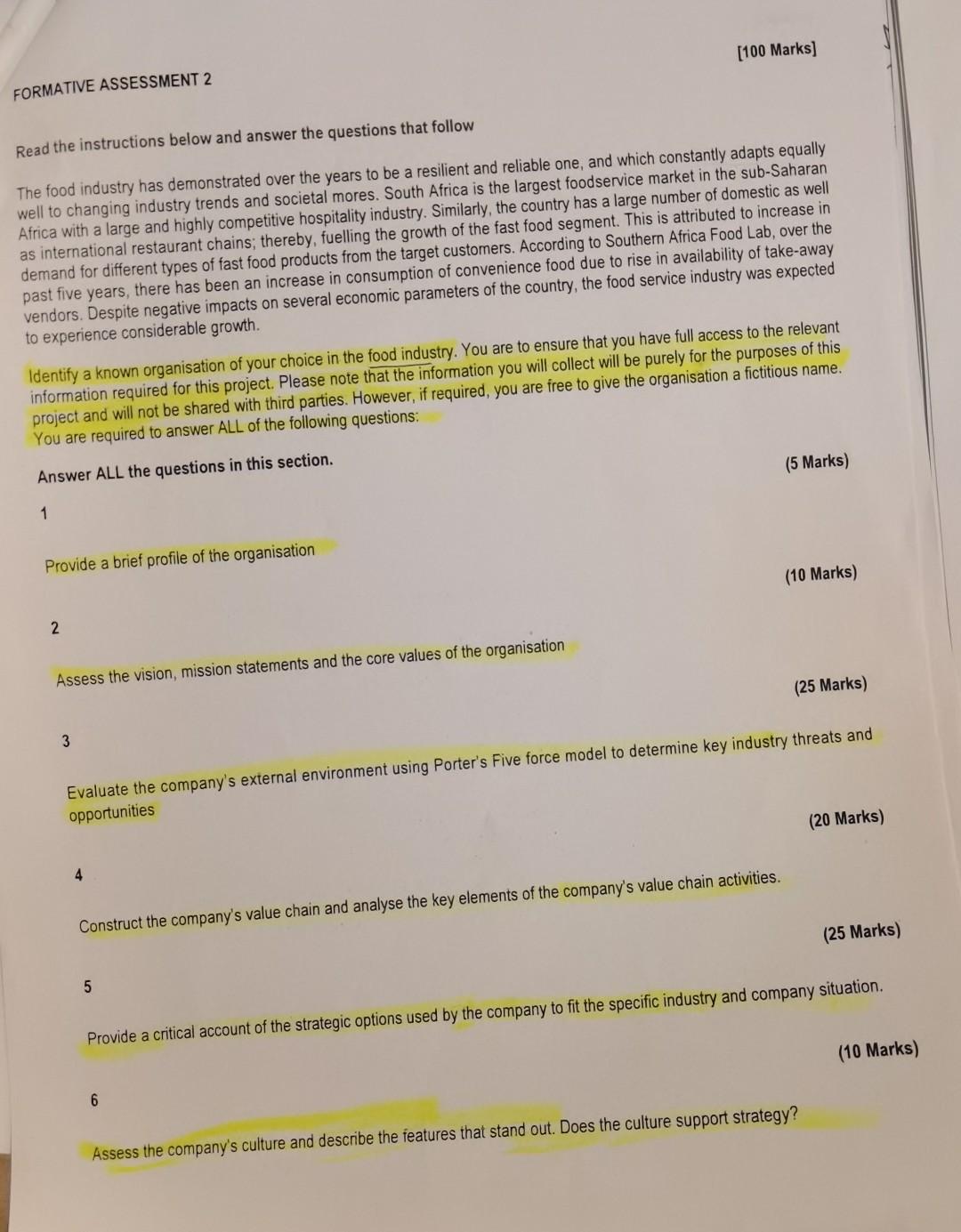 [100 Marks] FORMATIVE ASSESSMENT 2 Read the | Chegg.com