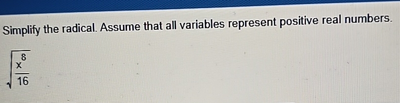 Solved Simplify the radical. Assume that all variables | Chegg.com