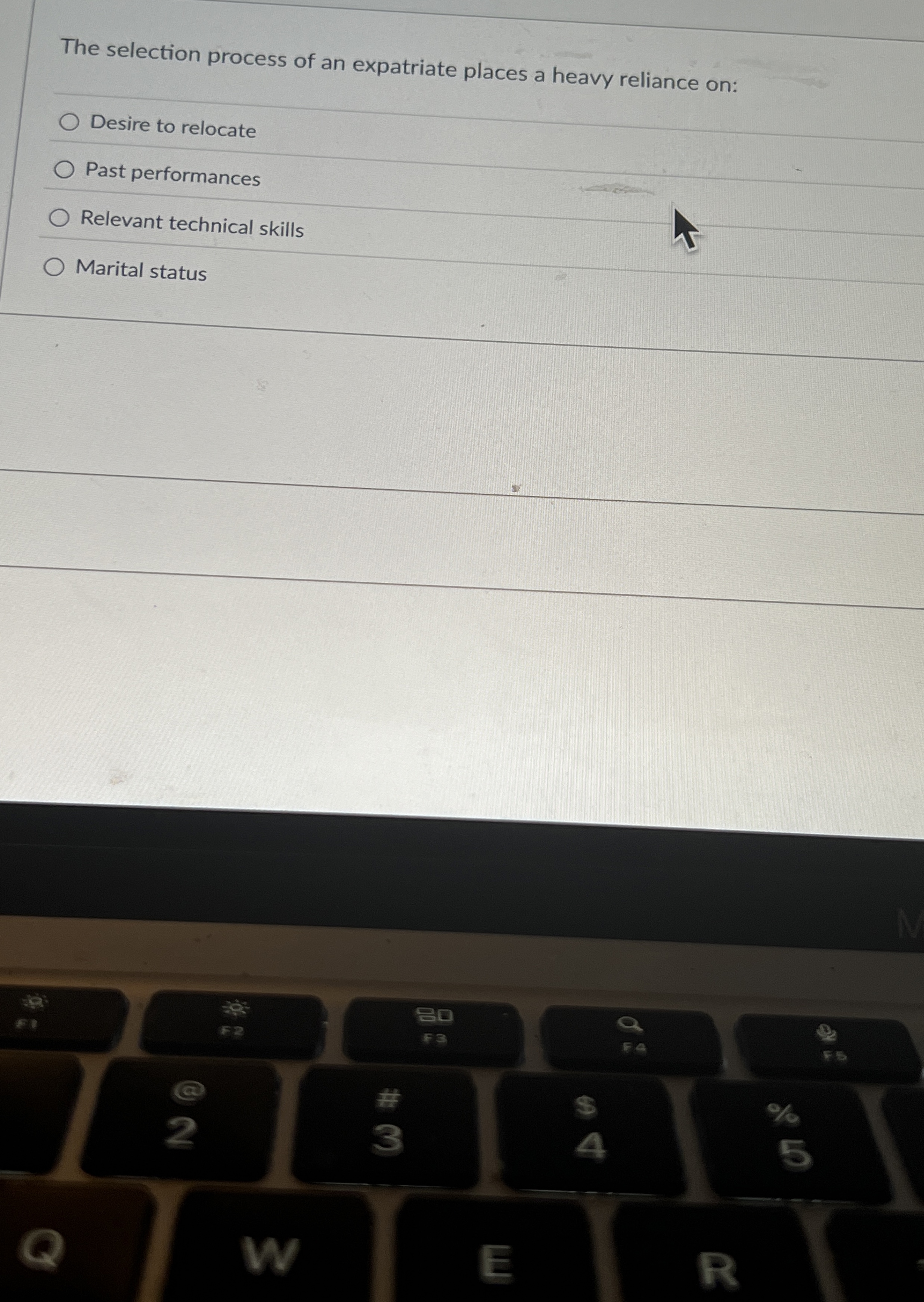Solved The selection process of an expatriate places a heavy | Chegg.com