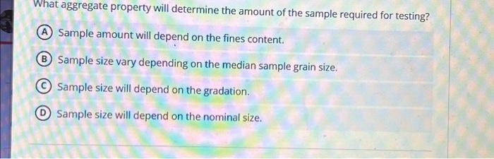 Solved What aggregate property will determine the amount of | Chegg.com